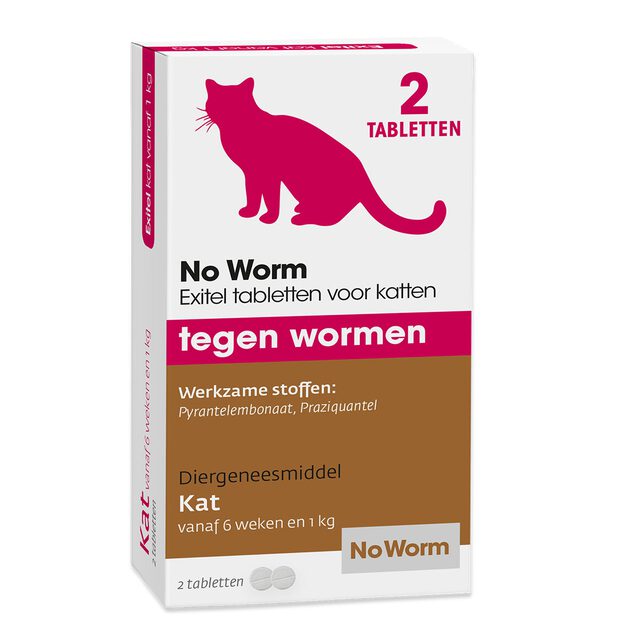 No Worm Exitel Kat Wormmiddel 2-tab