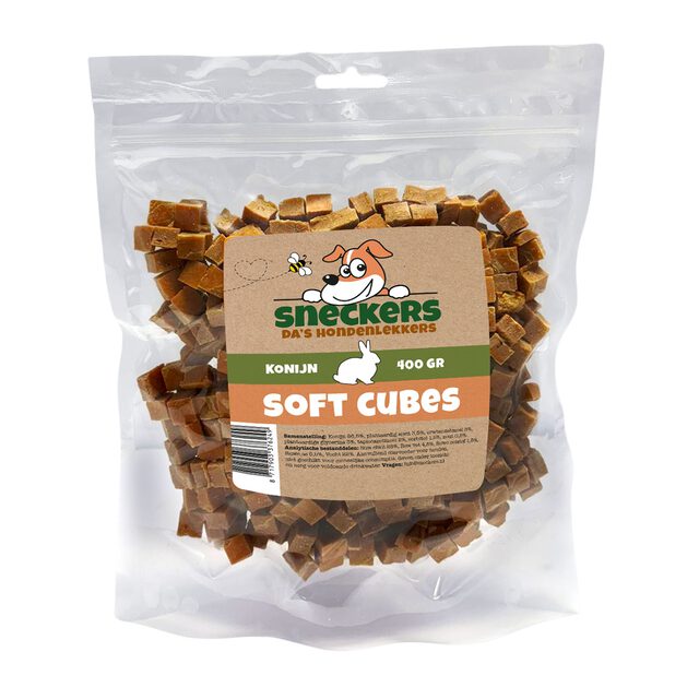 Sneckers Soft Cubes Hondensnack Konijn 400gram