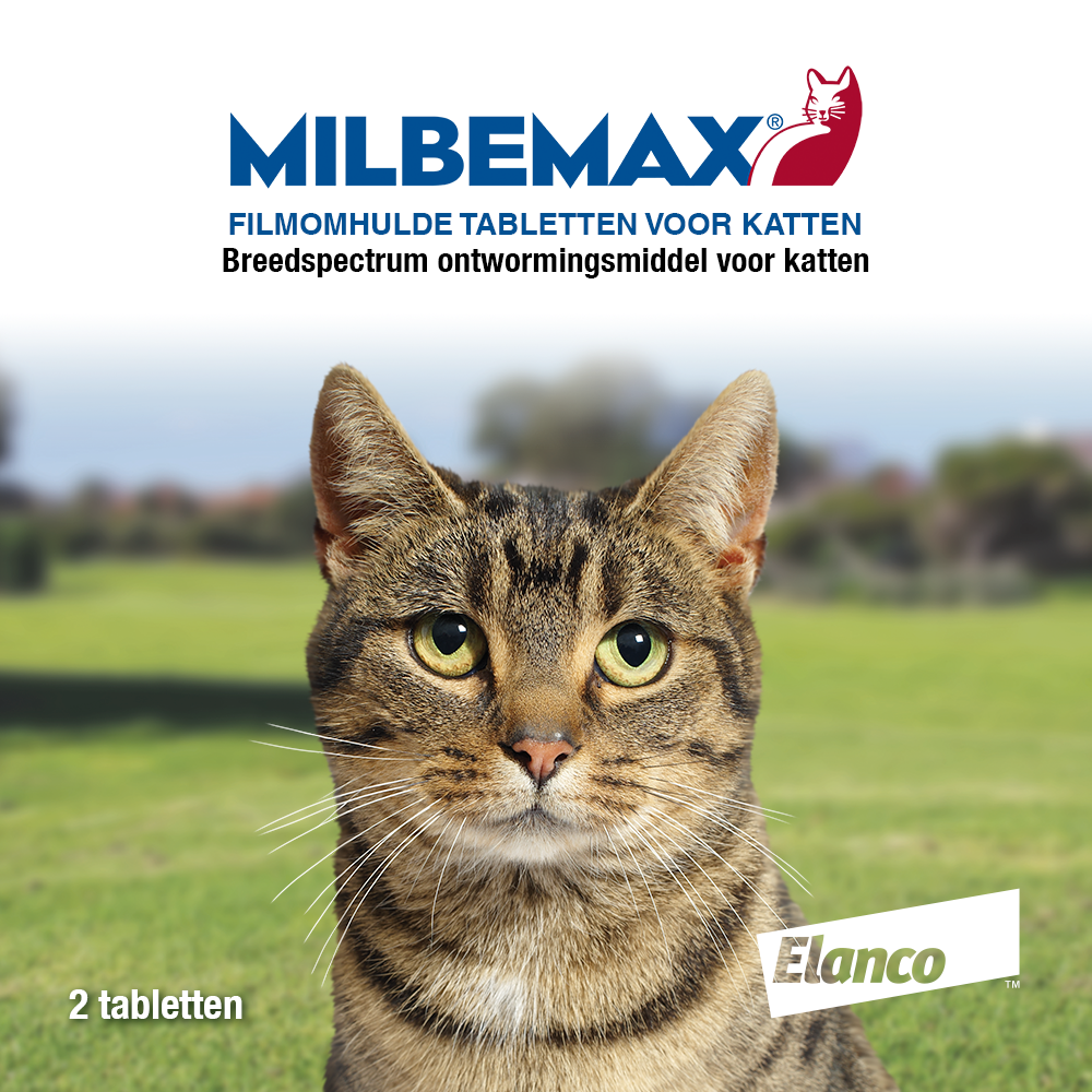 Elanco Milbemax Ontwormtablet Grote Kat 2 tot 8kg - 2 tabletten